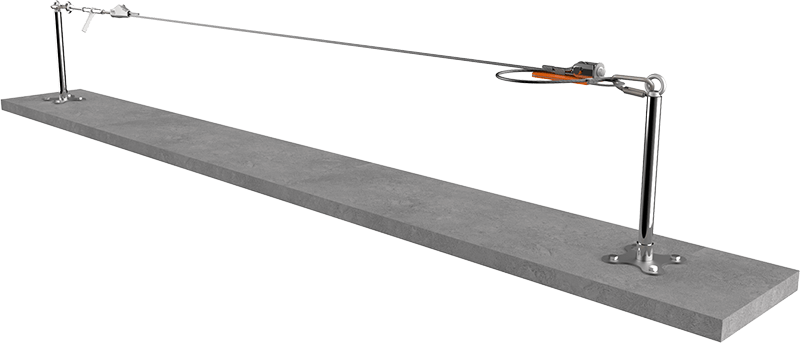 Steel Mobile Horizontal Lifeline - Kaya Safety