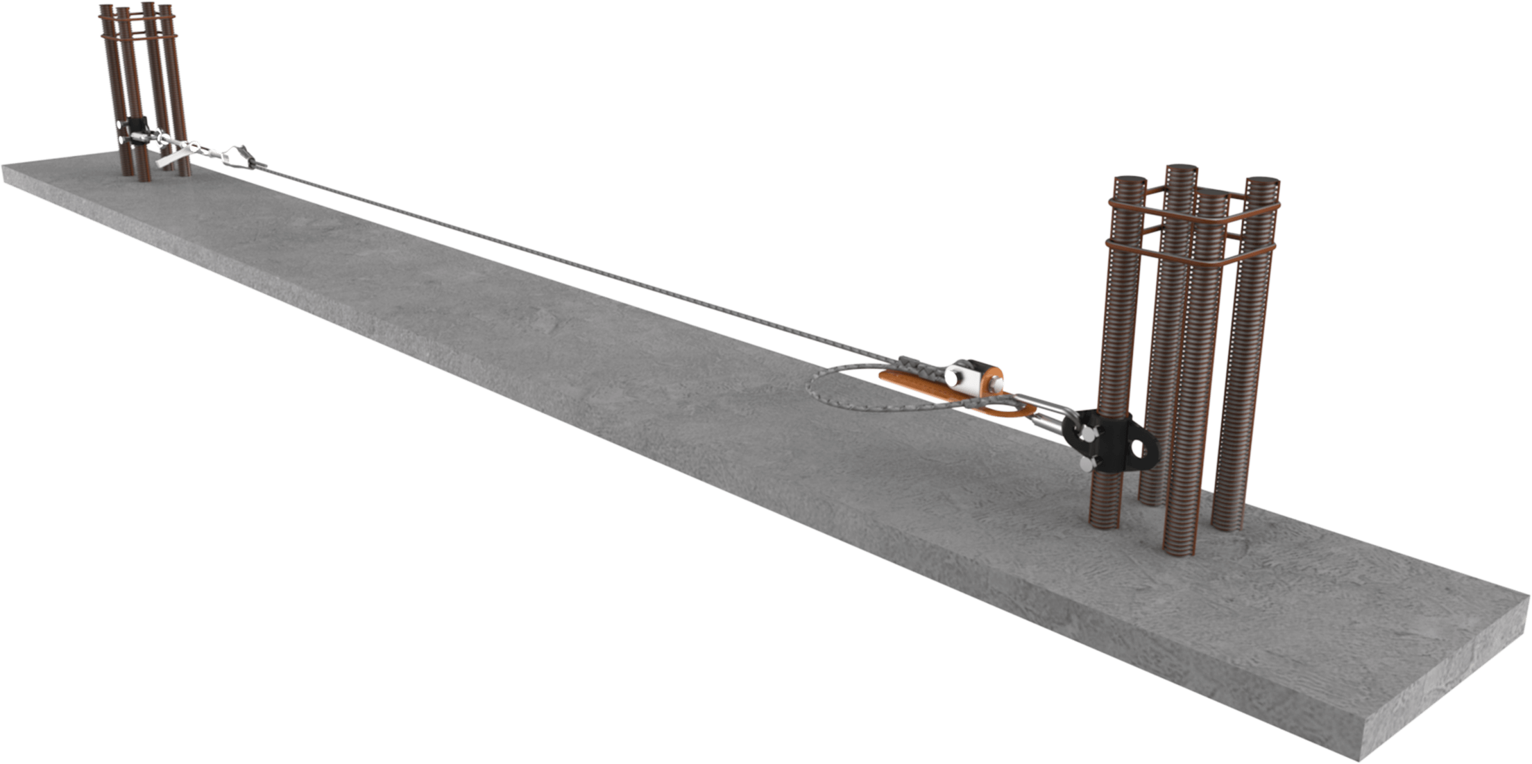 Steel Mobile Horizontal Lifeline - Kaya Safety